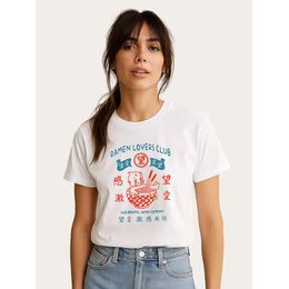 WOOOP Shirt "Torc Ramen Lovers Club" in Wei&szlig; - 62% | Gr&ouml;&szlig;e M | Damen-tops