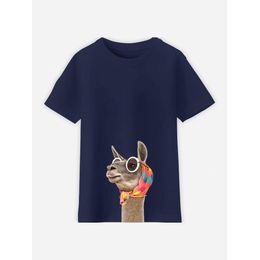 WOOOP Shirt "Fashion lama" in Dunkelblau - 61% | Gr&ouml;&szlig;e 140 | Kinder-oberteile