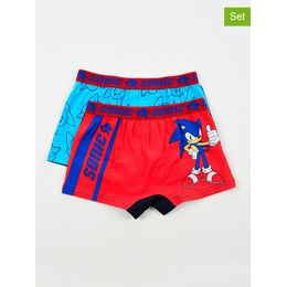 Sonic 2er-Set: Boxershorts in Hellblau/ Rot - 50% | Gr&ouml;&szlig;e 98/104 | Kinder-waesche