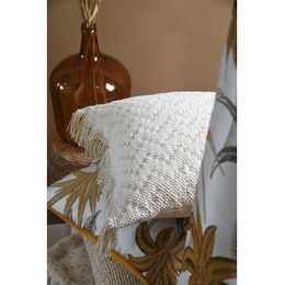 STOF France Kissen "Amazonica" in Creme/ Gr&uuml;n - (L)45 x (B)45 cm - 53% | Dekokissen