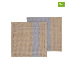 Blomus 2er-Set: Sp&uuml;lt&uuml;cher "Gano" in Beige/ Grau - (L)25 x (B)25 cm - 44% | Tischwaesche