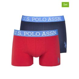 U.S. Polo Assn. 2er-Set: Boxershorts in Dunkelblau/ Rot - 69% | Gr&ouml;&szlig;e XL | Herren-waesche