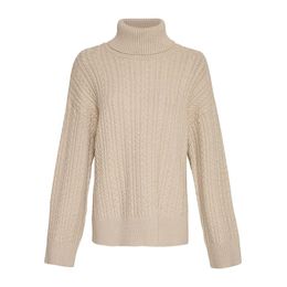 MOSS COPENHAGEN Rollkragenpullover "Amari" in Beige - 71% | Gr&ouml;&szlig;e M/L | Damen-pullover-cardigans