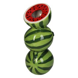 Kersten Vase ''Watermelon'' in Gr&uuml;n/ Rot - (B)9,7 x (H)21,7 x (T)9,5 cm - 31% | Kerzen-vasen
