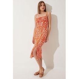 Happiness Istanbul Kleid in Orange - 19% | Gr&ouml;&szlig;e 38 | Damen-kleider