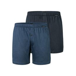 Schiesser Boxershorts 'Basic' Herren Gr&ouml;&szlig;e L dunkelblau / schwarz