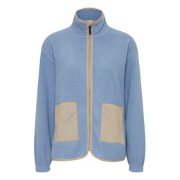 oxmo Fleecejacke 'Oxpiper' Damen Gr&ouml;&szlig;e XXL beige / blau