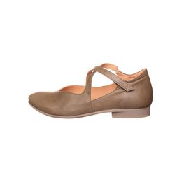 Think! Leder-Spangenballerinas in Taupe - 58% | Gr&ouml;&szlig;e 38 | Damen-ballerinas