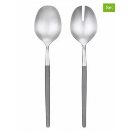 Blomus 2tlg. Set: Salatbesteck "Maxime" in Grau/ Silber - (H)28 cm - 63% | Gedeckter-tisch