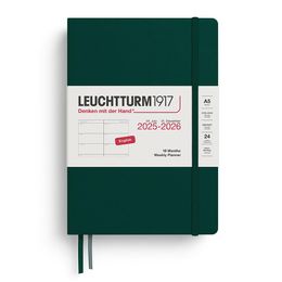 LEUCHTTURM1917 Wochenkalender & Notizbuch in Dunkelgr&uuml;n - A5, ENG - 30% | Buero-schulbedarf