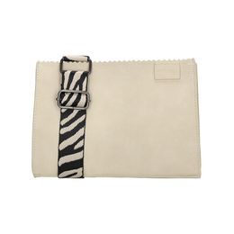 Zebra Umh&auml;ngetasche "Merel" in Creme - (B)25 x (H)17 x (T)7 cm - 61% | Damen-taschen