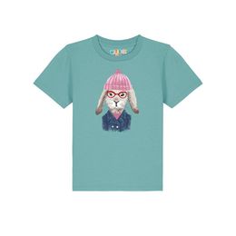 Watabout.kids Shirt 'Hase' girl Blue size 134/146