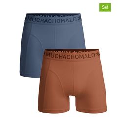 MUCHACHOMALO 2er-Set: Boxershorts in Blau/ Orange - 54% | Gr&ouml;&szlig;e 158/164 | Kinder-waesche