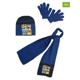Minions 3tlg. Winteraccessoires-Set "Minions" in Dunkelblau - 50% | Gr&ouml;&szlig;e 52 cm | Kindermuetzen