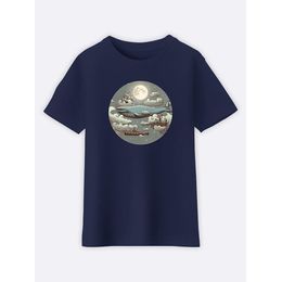 WOOOP Shirt "Ocean meets Sky" in Dunkelblau - 55% | Gr&ouml;&szlig;e 104 | Kinder-oberteile