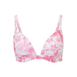 Hunkem&ouml;ller Hunkem&ouml;ller Bikinitop 'Tropical' Damen Gr&ouml;&szlig;e 85 pink / wei&szlig;
