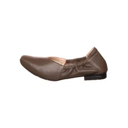 Think! Leder-Ballerinas in Braun - 60% | Gr&ouml;&szlig;e 41 | Damen-ballerinas