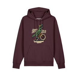 Watapparel Sweatshirt ' T-Rex Fahrrad ' male Red size XXL