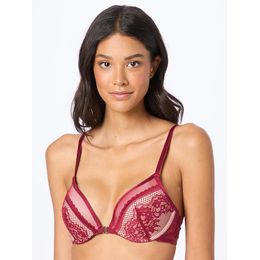 Hunkem&ouml;ller Hunkem&ouml;ller BH 'Malika' Damen Gr&ouml;&szlig;e 75 dunkelrot / wei&szlig;