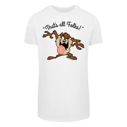 F4NT4STIC Shirt 'Looney Tunes Taz That's All Folks' male White size M