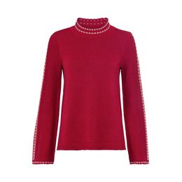 Heine Pullover Damen Gr&ouml;&szlig;e M/L karminrot / wei&szlig;