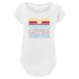 F4NT4STIC T-Shirt 'DC Comics Wonder Woman 84 Truth Love And Justice' Damen Gr&ouml;&szlig;e XL azur / gelb / rot / wei&szlig;