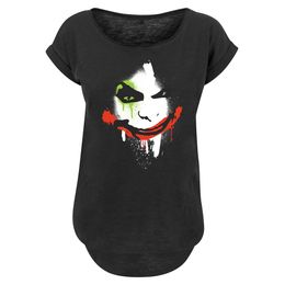 F4NT4STIC T-Shirt 'DC Comics Batman Arkham City Joker Face' Damen Gr&ouml;&szlig;e M kiwi / rot / schwarz / wei&szlig;