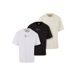 Karl Kani T-Shirt 'Essential' Herren Gr&ouml;&szlig;e L creme / schwarz / wei&szlig;