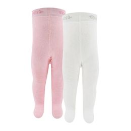 Ewers Tights girl Pink, White size 80