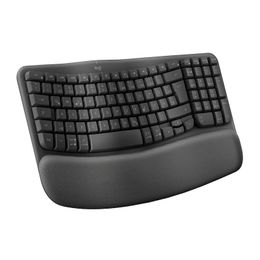 Logitech Wireless-Tastatur &raquo;WAVE KEYS&laquo; () schwarz Die Wave Keys wurden mit dem Logi Ergo Lab entwickelt, getestet und f&uuml;r Ergonomie zertifiziert mit dem 