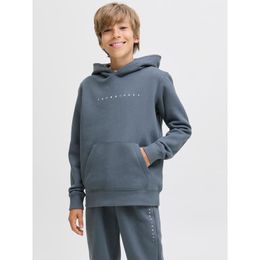 Jack & Jones Jack & Jones Junior Jungen Kapuzensweatshirt &raquo;JJESTAR JJ SWEAT HOOD NOOS JNR&laquo;, Baumwollmischung, relaxed fit grau 176