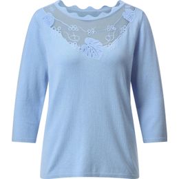 CR&Eacute;ATION L Damen Feinstrickpullover mit Viskose in ECOVERO-Qualit&auml;t eisblau Gr&ouml;&szlig;e 36