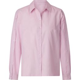 CR&Eacute;ATION L Damen Langarm-Bluse mit Seitenschlitzen ros&eacute; Gr&ouml;&szlig;e 36