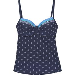 Lascana Damen B&uuml;gel-Tankini-Top nachtblau Gr&ouml;&szlig;e 36B