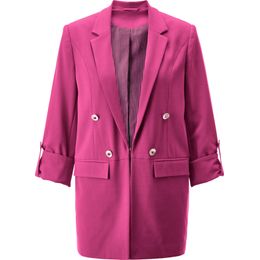 CR&Eacute;ATION L Damen Blazer mit gestreiftem Futter fuchsia Gr&ouml;&szlig;e 38