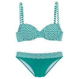 JETTE Bikini Damen Gr&ouml;&szlig;e XXL grau / wei&szlig;