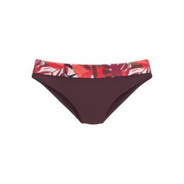Lascana Bikinihose Damen Gr&ouml;&szlig;e M braun / aubergine / rot / wei&szlig;