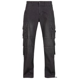 Brandit Denim Cargo Hose schwarz, Gr&ouml;&szlig;e 34/36
