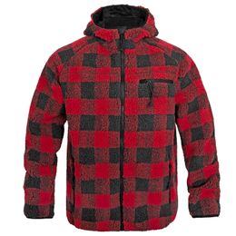 bw-online-shop Shepard Teddyfleece / Faserpelz Jacke Hooded (Sale) red/black, Gr&ouml;&szlig;e 5XL