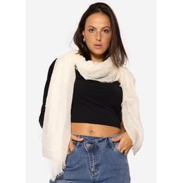 SASSYCLASSY Musselin Schal in Offwhite | Gr.: onesize