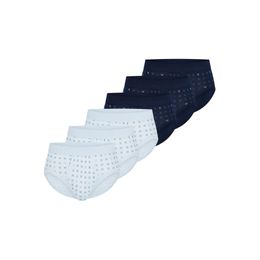 Schiesser Sportslip / Unterhose Cotton Essentials Feinripp in Dunkelblau / Hellblau | Gr.: L