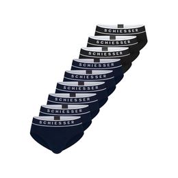 Schiesser Rio Slip / Unterhose 95/5 Cotton in Blau / schwarz | Gr.: M