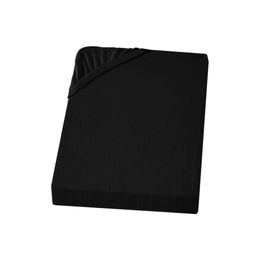 Carpe Sonno Biber Spannbettlaken in Schwarz | Gr.: 90-x-200-cm