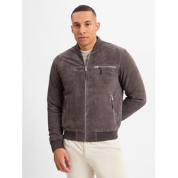 Finshley & Harding Finshley & Harding Lederjacke in grau | Gr.: 56