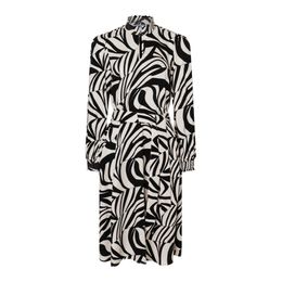 More & More More & More flie&szlig;endes Midikleid, Alloverprint in black/offwhite | Gr.: 34