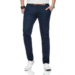 Jeans Maurelio Modriano Herren Designer Chino Hose MM015 in Dunkelblau | Gr.: W31/L30