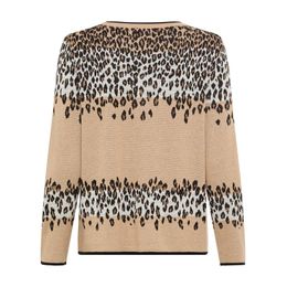 Olsen Strickpullover Urban Wild Henny in beige schwarz - 0001 | Gr.: 40