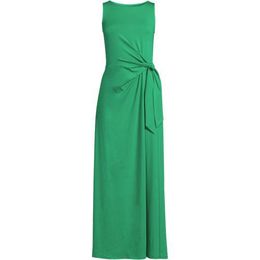 LANDS' END Maxikleid aus Baumwolle/Modal mit Bindeband, Damen,  Gr&uuml;n, Baumwolle Modal, by Lands' End