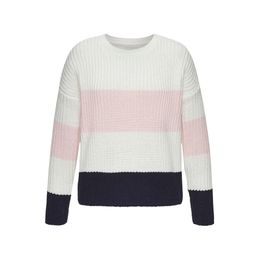 Lascana Pullover Damen Gr&ouml;&szlig;e XS/S creme / navy / rosa