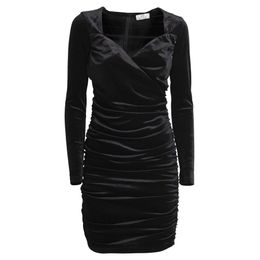 Influencer Kleid Damen Gr&ouml;&szlig;e 36 schwarz Winterkleid